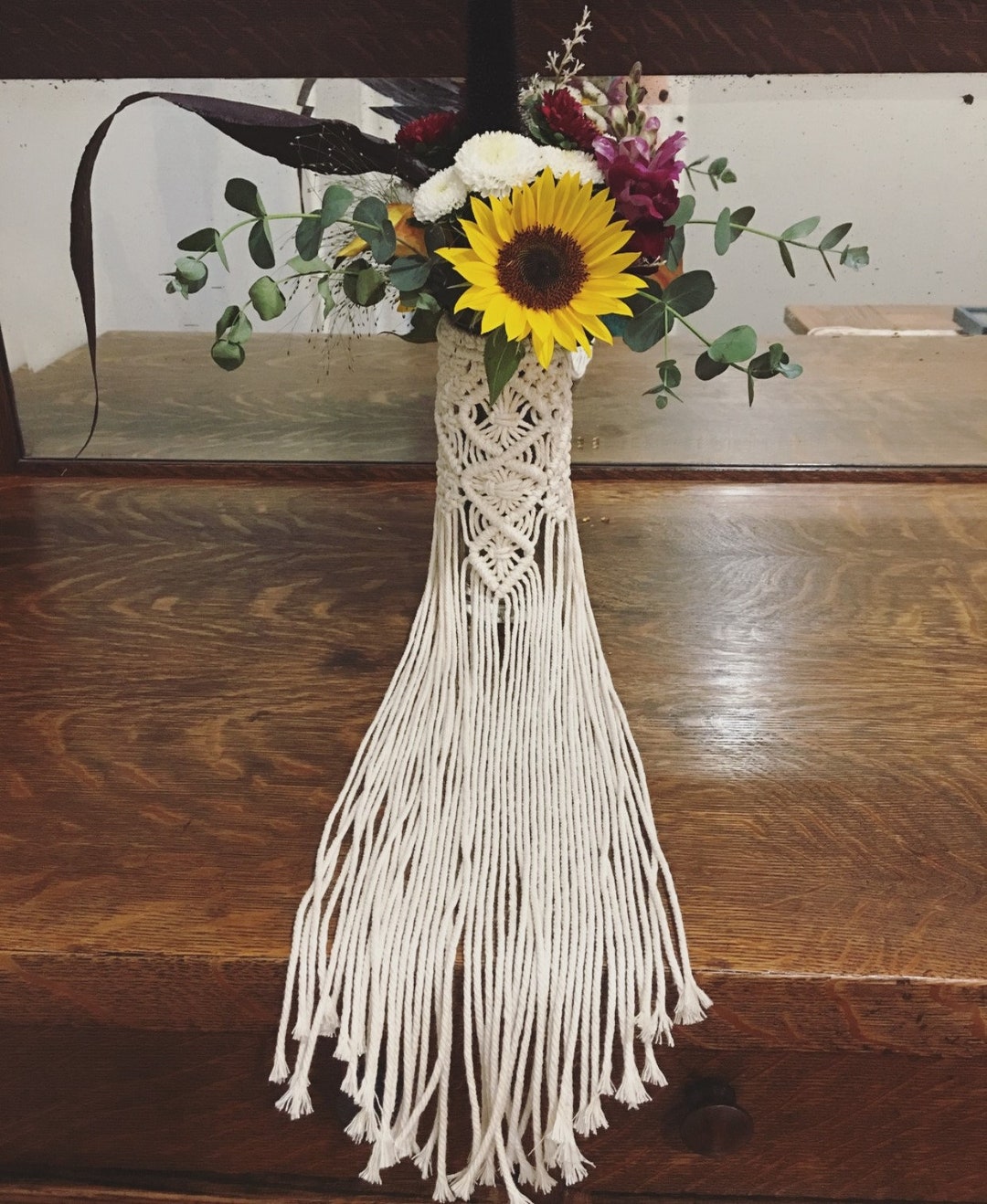 Wedding Bouquet Wrap / Macrame Wrap / Vase Wrap / Wedding Decor ...