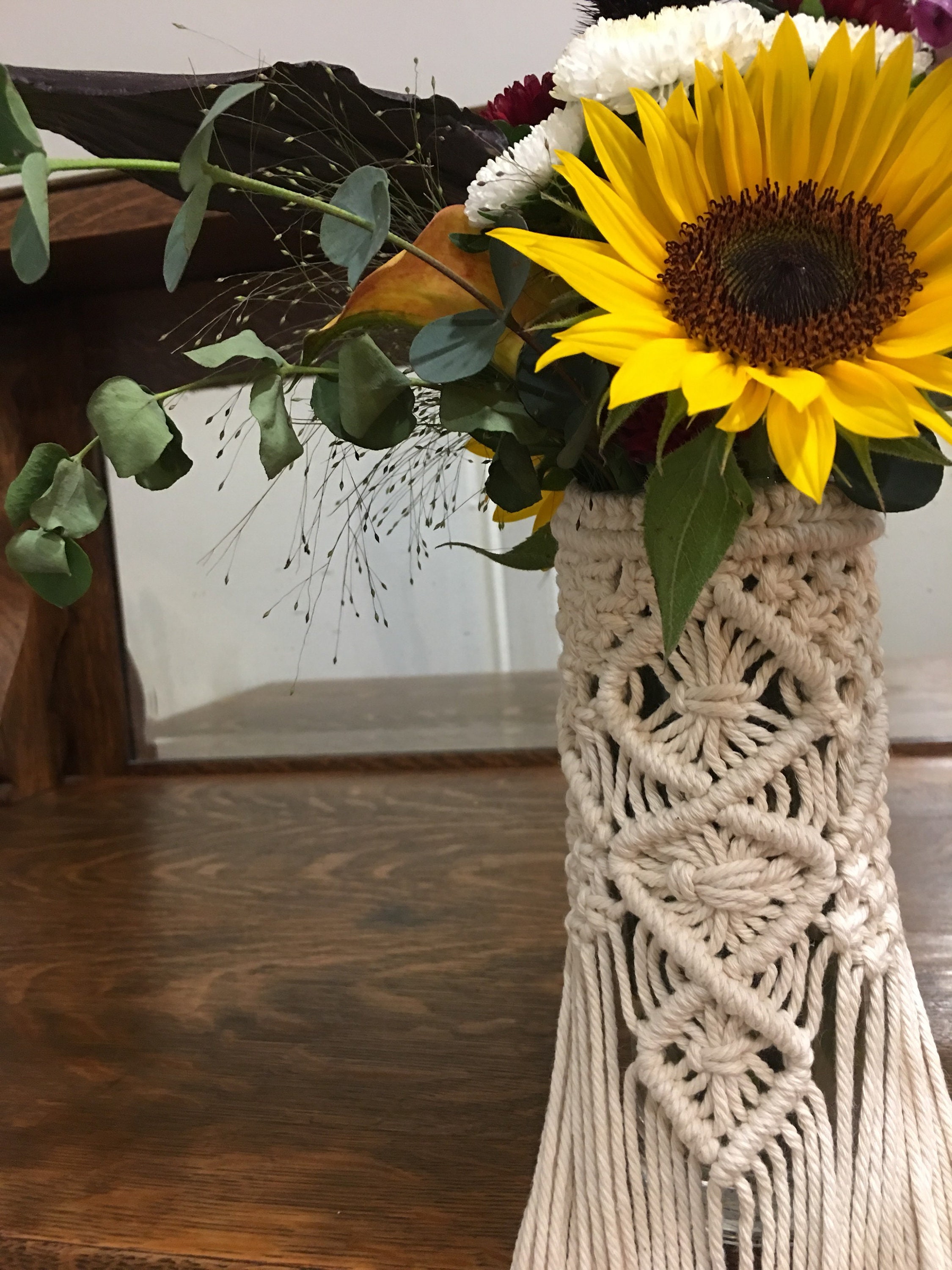 Wedding Bouquet Wrap / Macrame Wrap / Vase Wrap / Wedding - Etsy