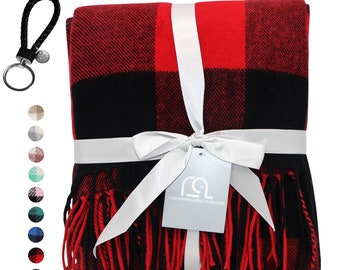 Red Plaid Blanket | Etsy