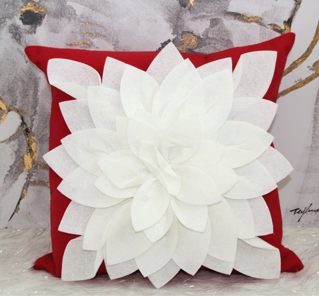 Square Flower Pillow - 3D Flower Pillow - Soft & Comfortable Pillow ...