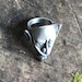 Demonic Face Ring Pewter Statement Ring Silver Large Face Your Demons ...
