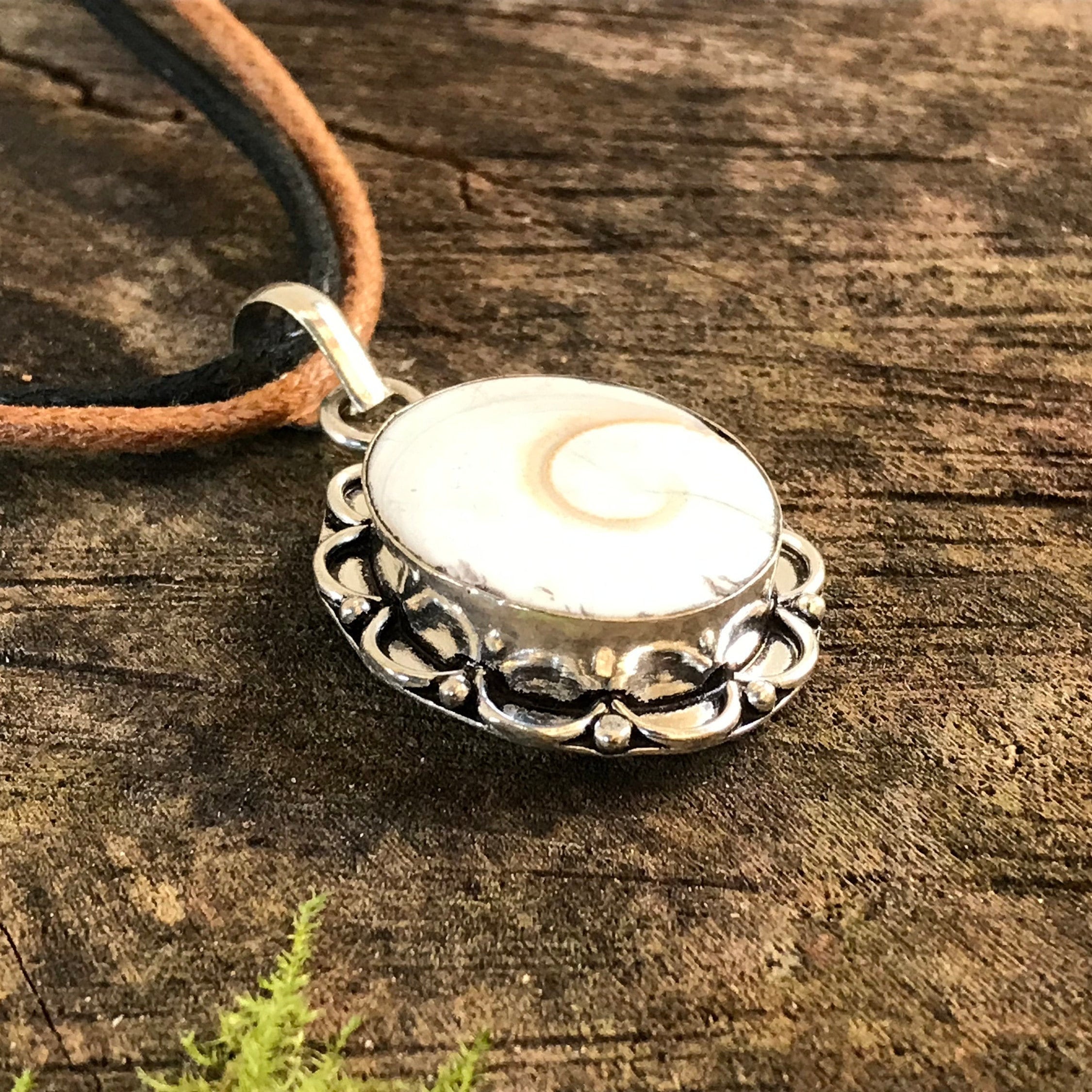 Shiva Eye Shell Pendant Large Flower Oval 4cm Long Indian - Etsy