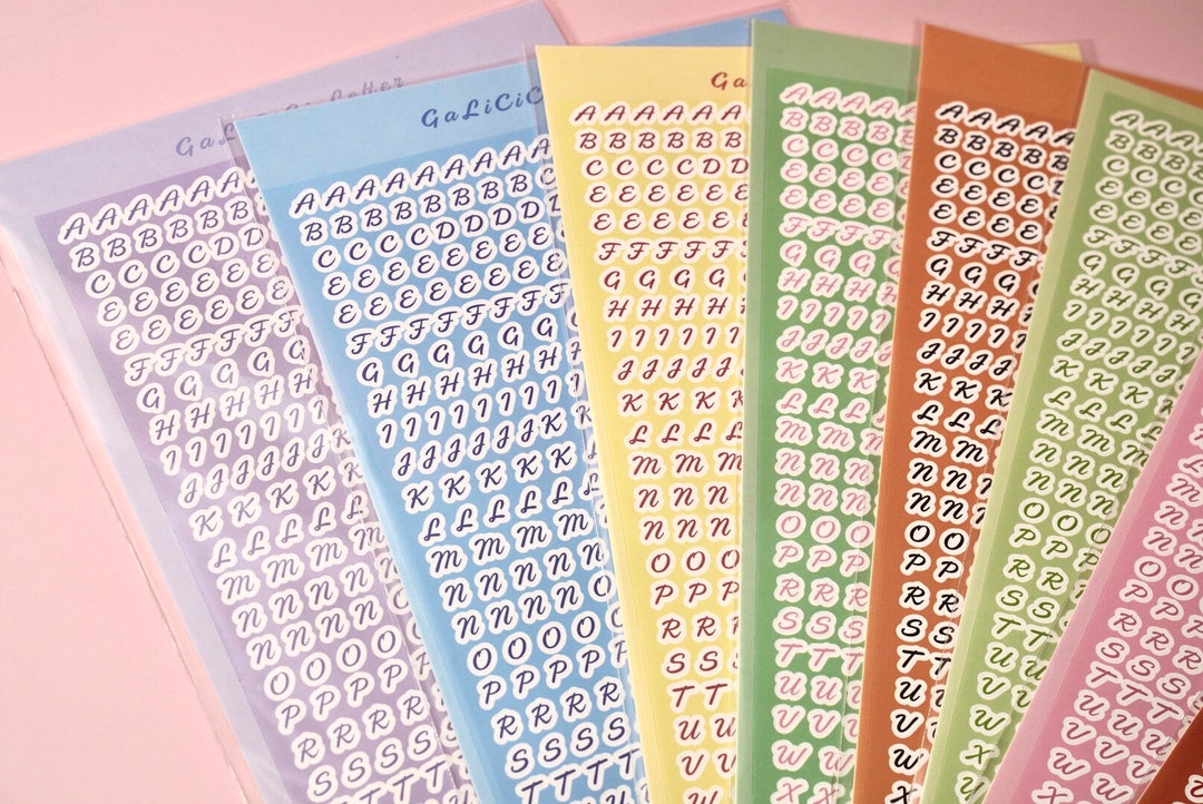 Italics Letter Sticker K-pop Top Loader Deco Stickers - Etsy