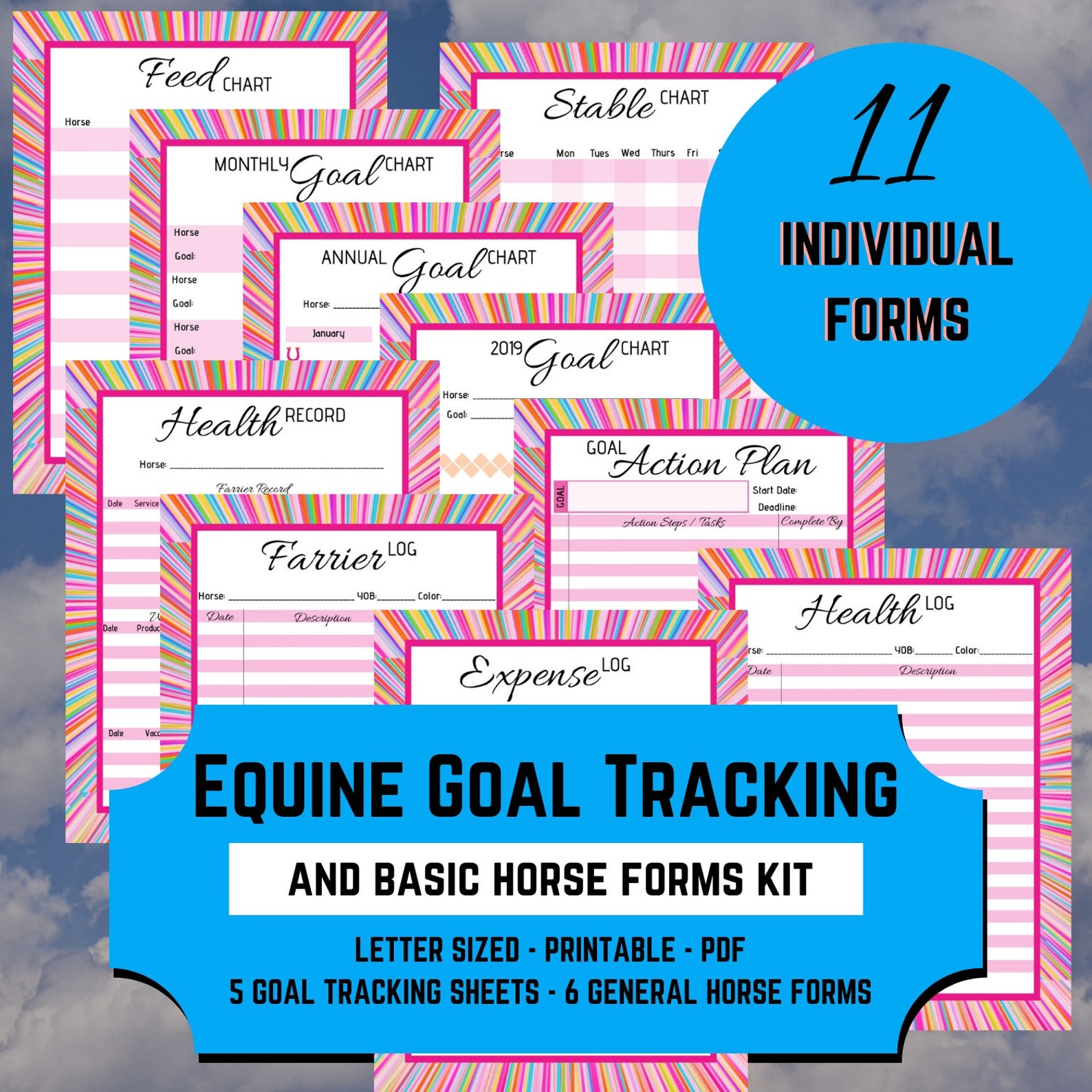 Equine Goal Tracking & Basic Horse Forms Kit - Etsy