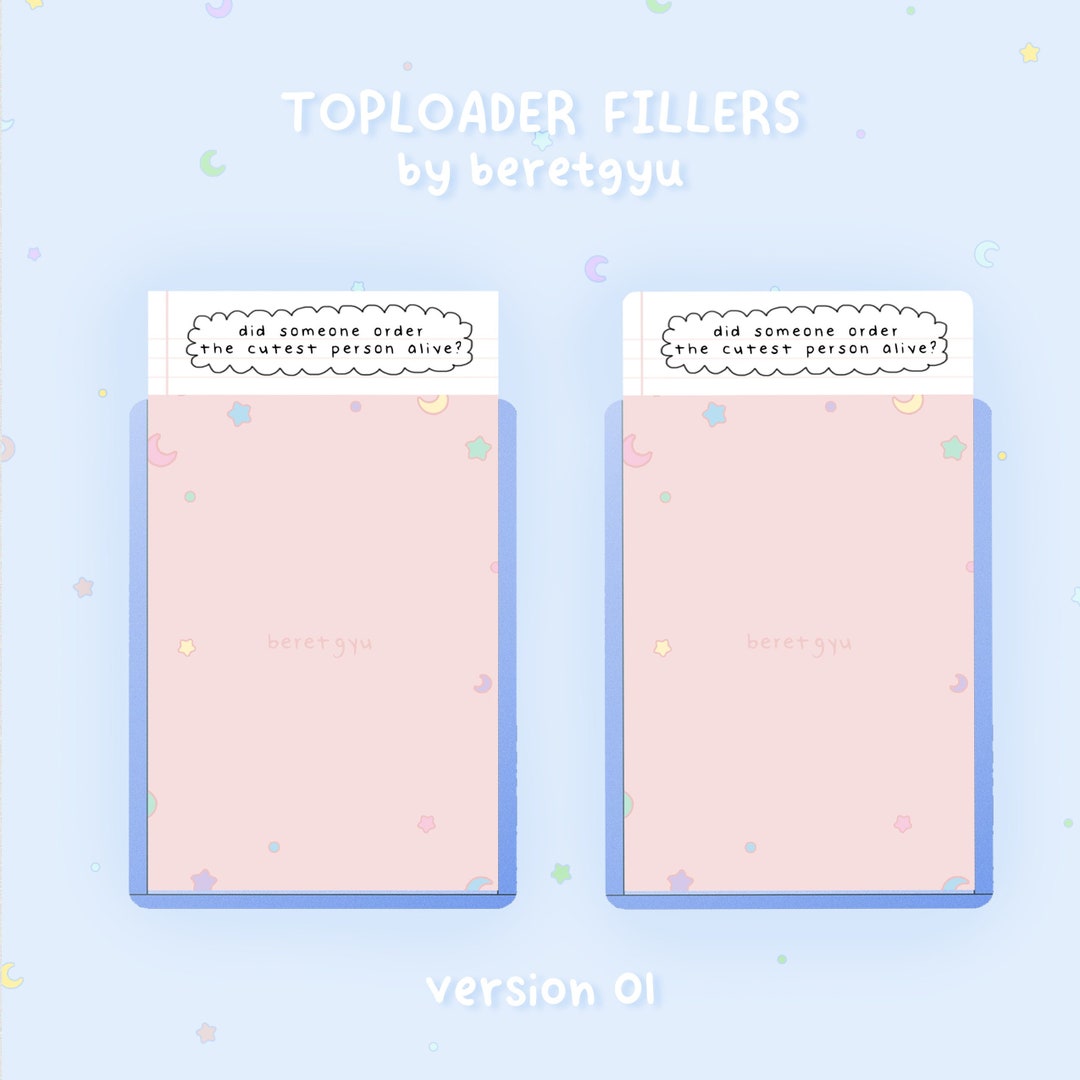 K-pop Toploader Filler Digital Download - Etsy