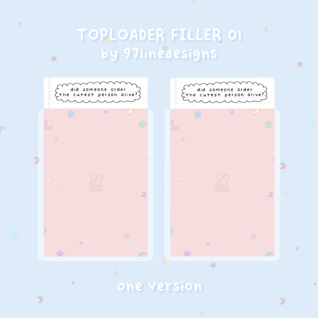 K-pop Toploader Filler Digital Download - Etsy