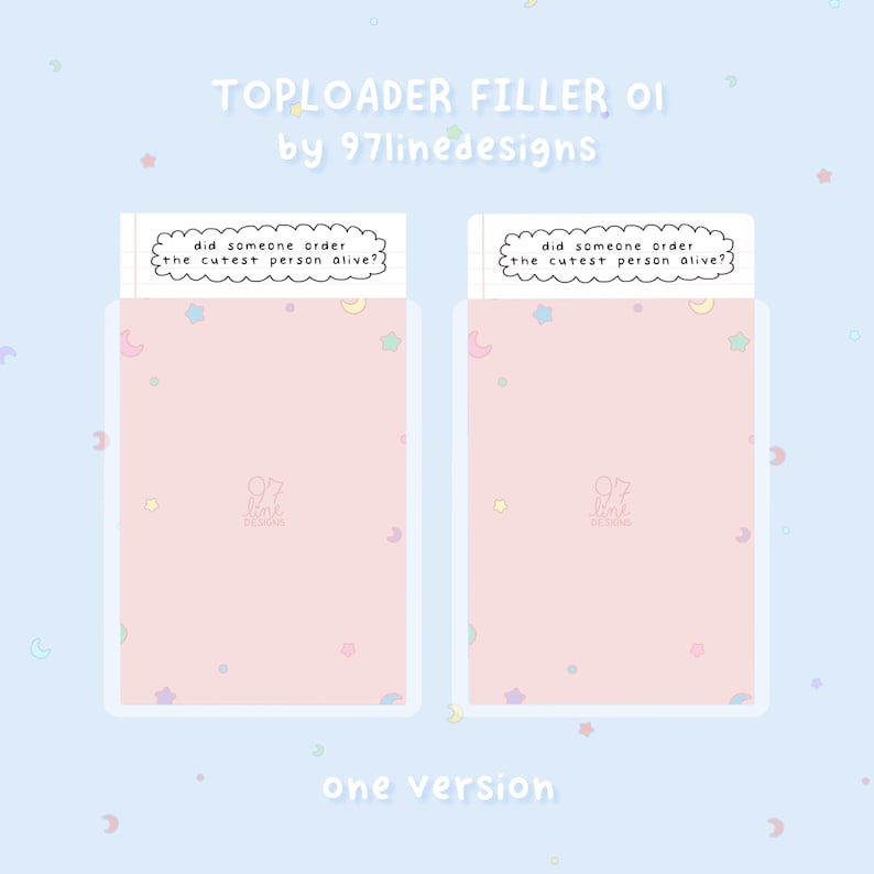 K-pop Toploader Filler Digital Download - Etsy