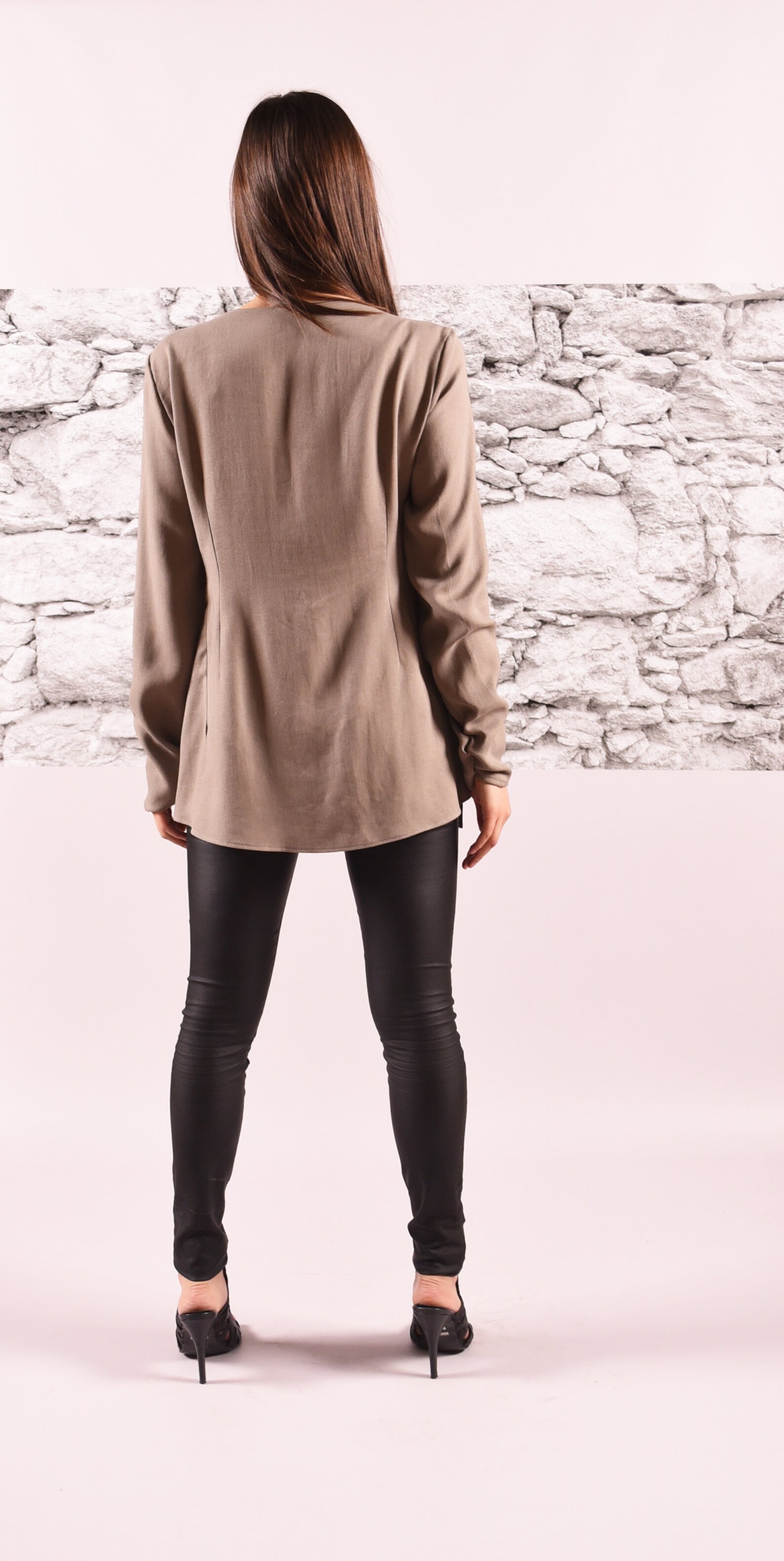 Loose Tunic Cotton Long Sleeves Tunic Woman Tunic Wrap Over - Etsy