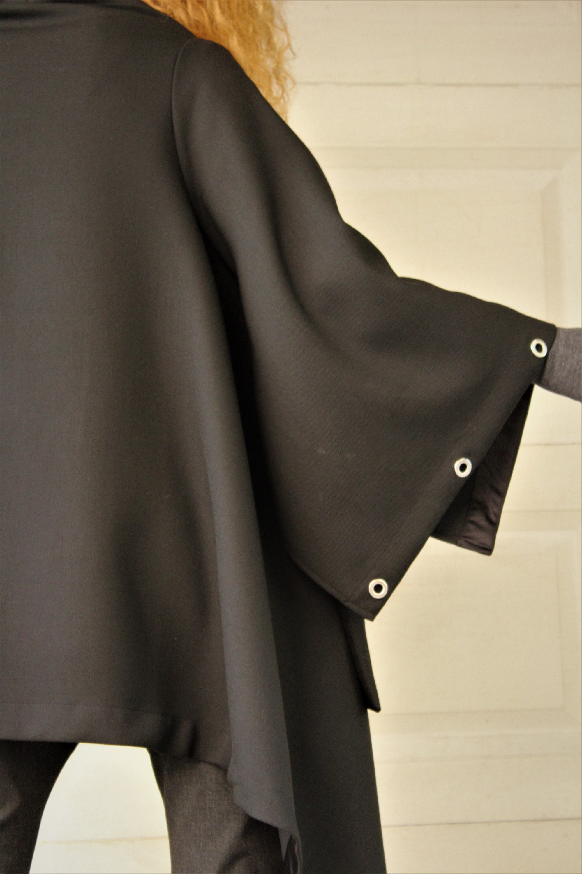 Asymmetrical Spring Coat Black Wide Coat Maternity Coat - Etsy