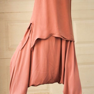 Pink Harem Set Woman Summer Jumpsuit Set Pink Harem Pants - Etsy