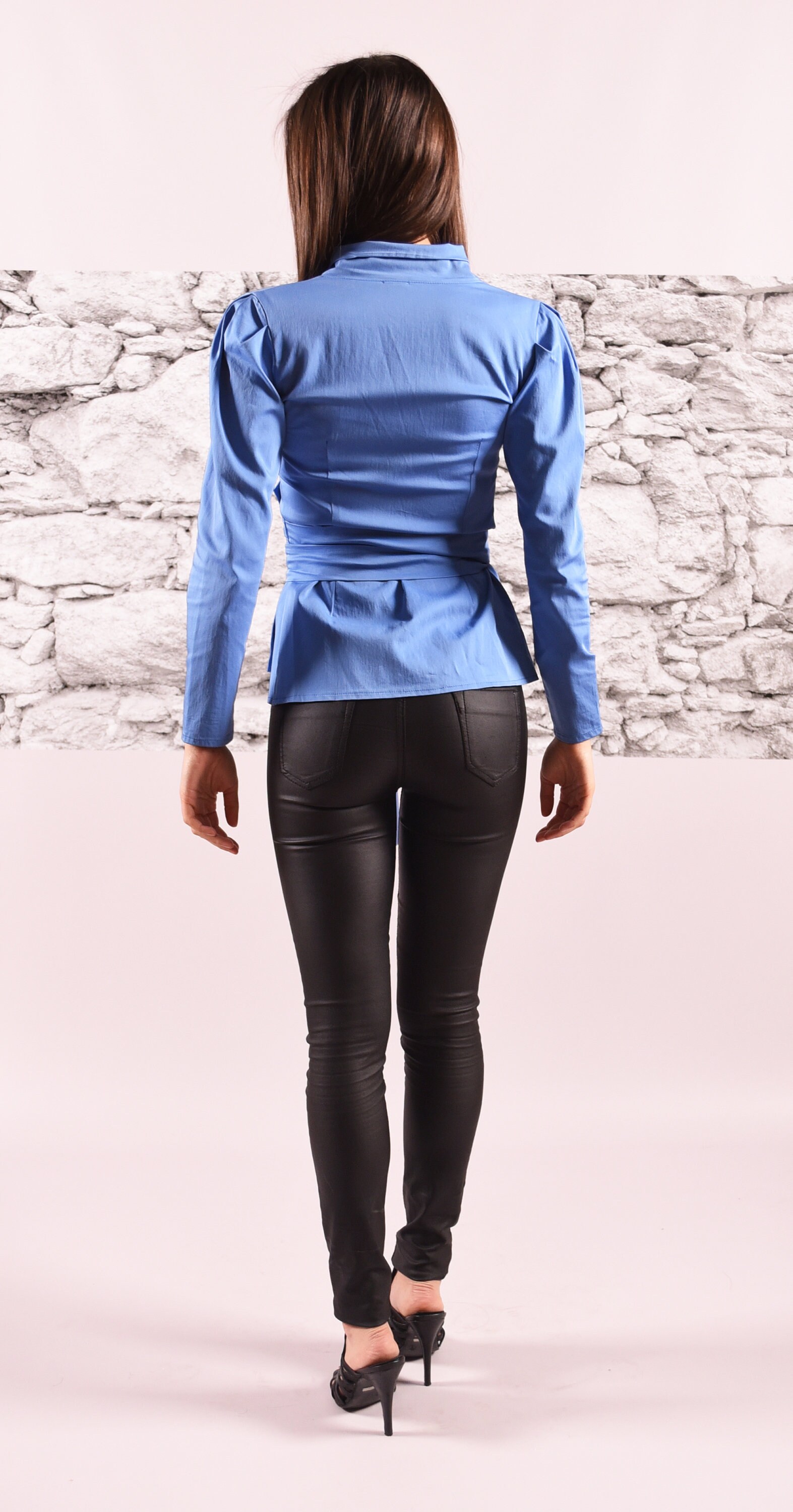 Blue Spring Blazer Blue Spring Jacket Wrap Around Blue Blazer - Etsy