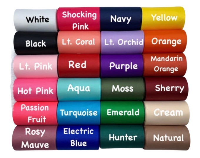 5 Yards - 3" Solid Grosgrain Ribbon - You Choose Color - Etsy