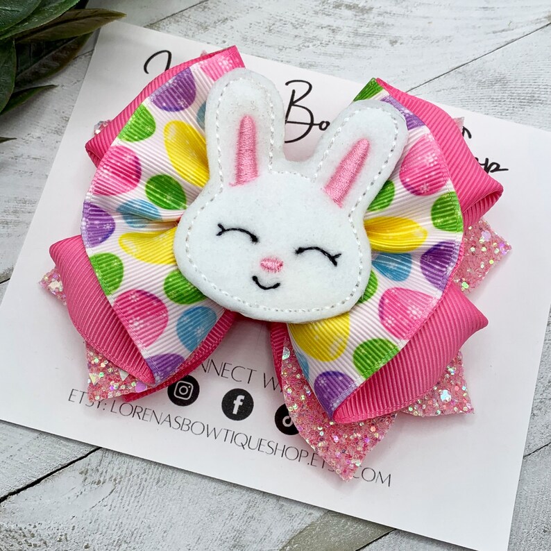 Easter Hair Bow, Spring Hair Accessories for Girls, Handmade Bows - Etsy