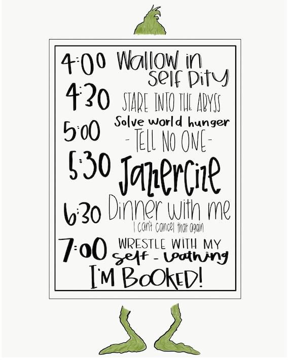 Grinch Schedule | Etsy