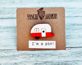 Silver Camper Enamel Pin Explore Pin Single Hard Enamel Pin - Etsy