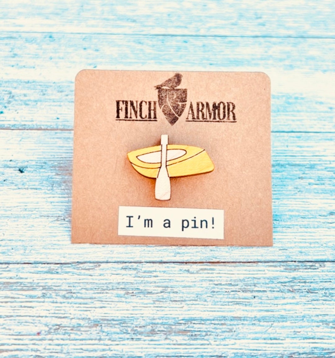 Yellow Canoe Pin - Etsy