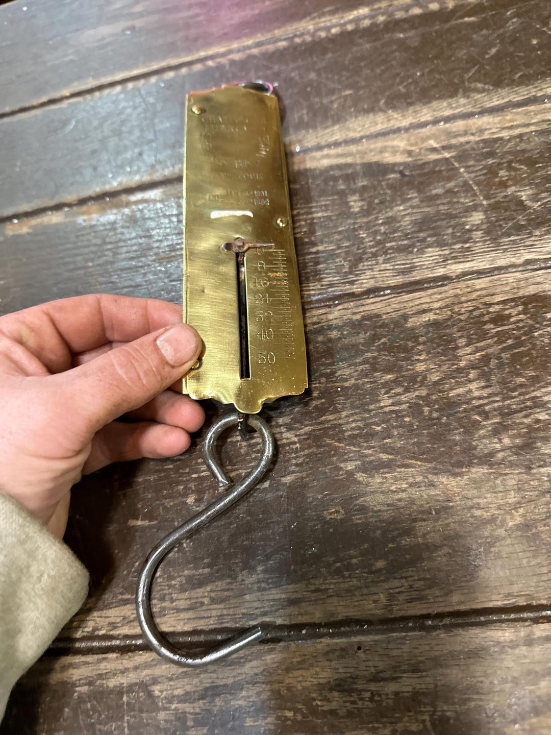 Antique Brass Spring Loaded Scale . Was Made by Frary 1891. - Etsy