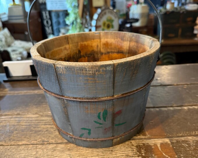 Antique Primitive Wooden Berry Bucket - Etsy