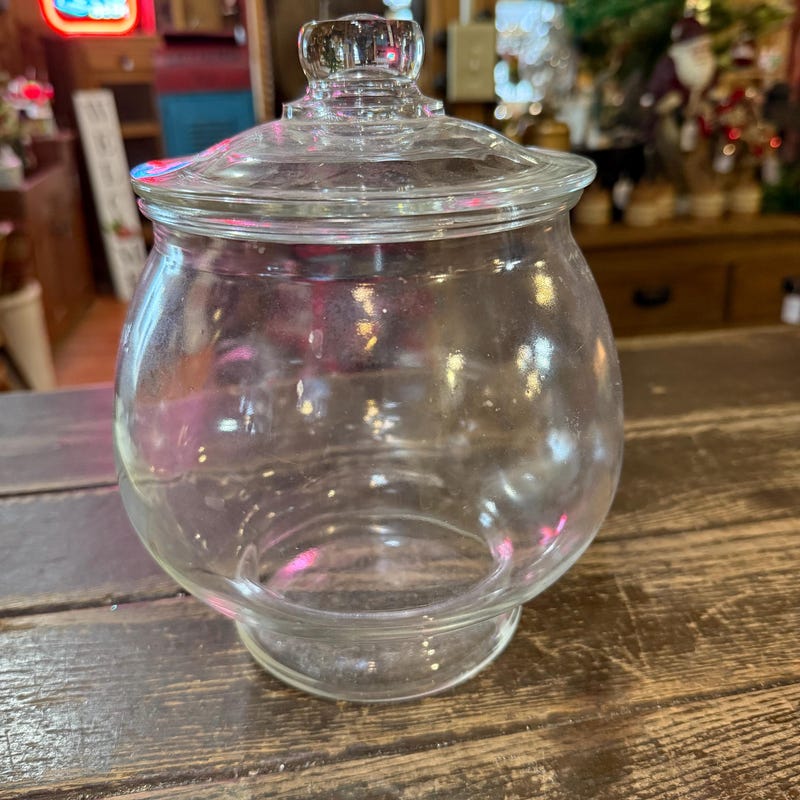 Glass Candy Jar - Etsy