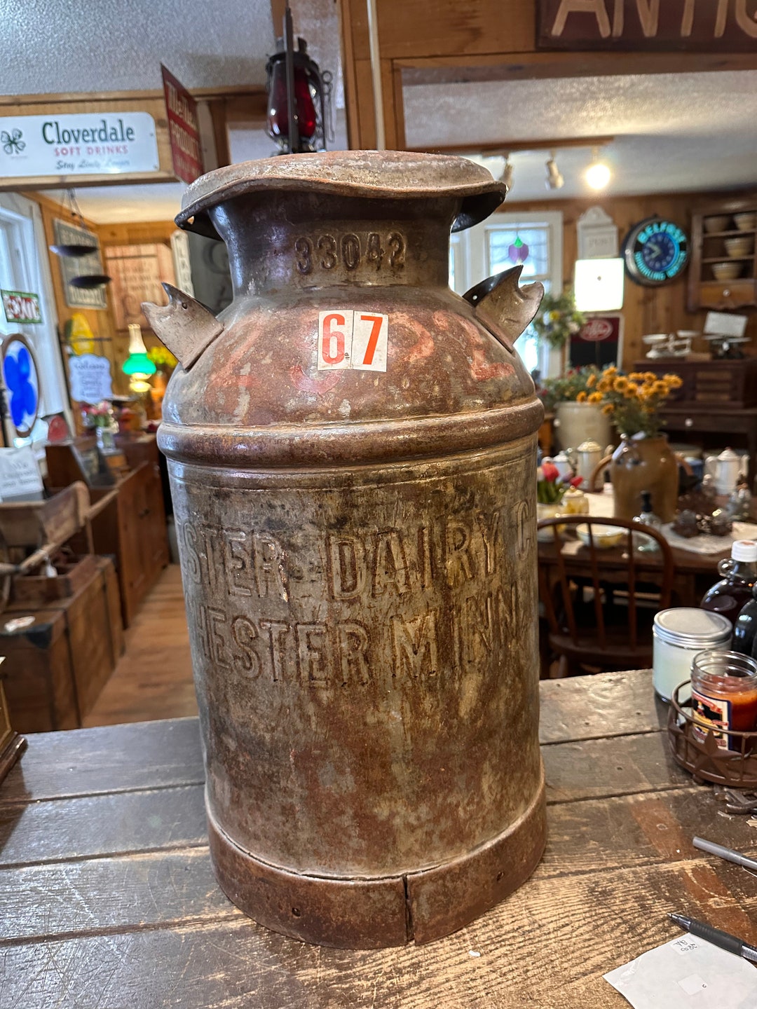 Rare Embossed Chester Dairy Milk Can Rochester Minnesota - Etsy