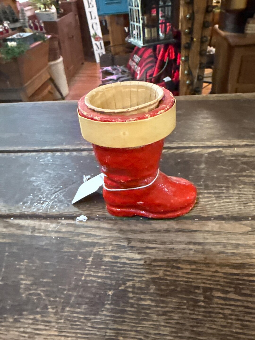 Antique Paper Mashay Christmas Candy Boot - Etsy