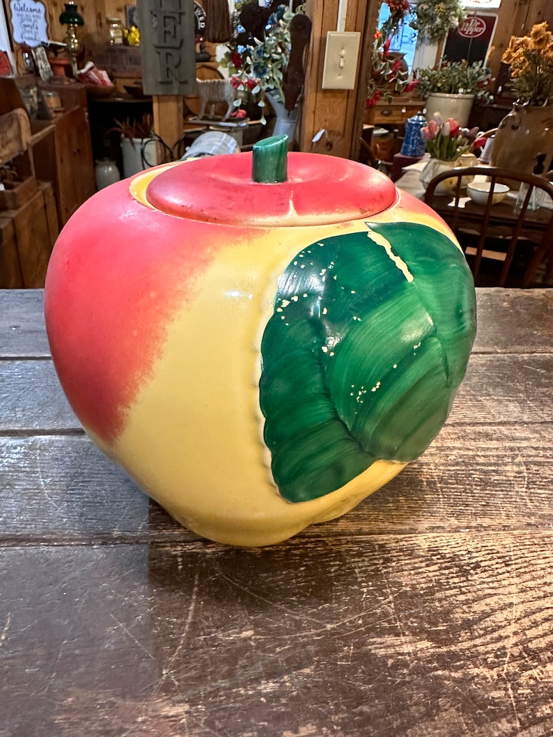 Vintage Older Apple Design Cookie Jar - Etsy