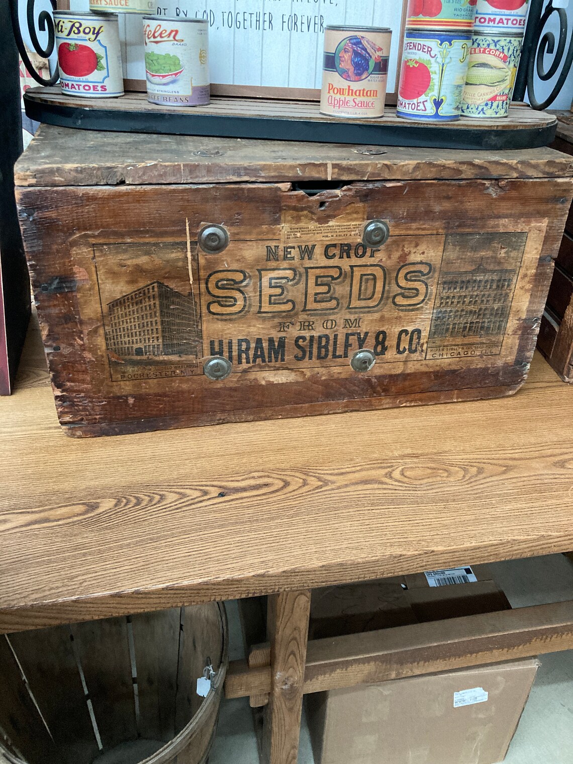 Antique original wooden seed box with original label. | Etsy