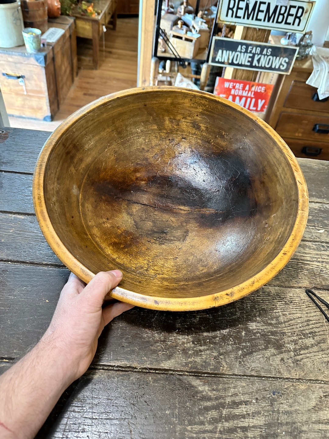 Antique Primitive Wooden Bowl - Etsy