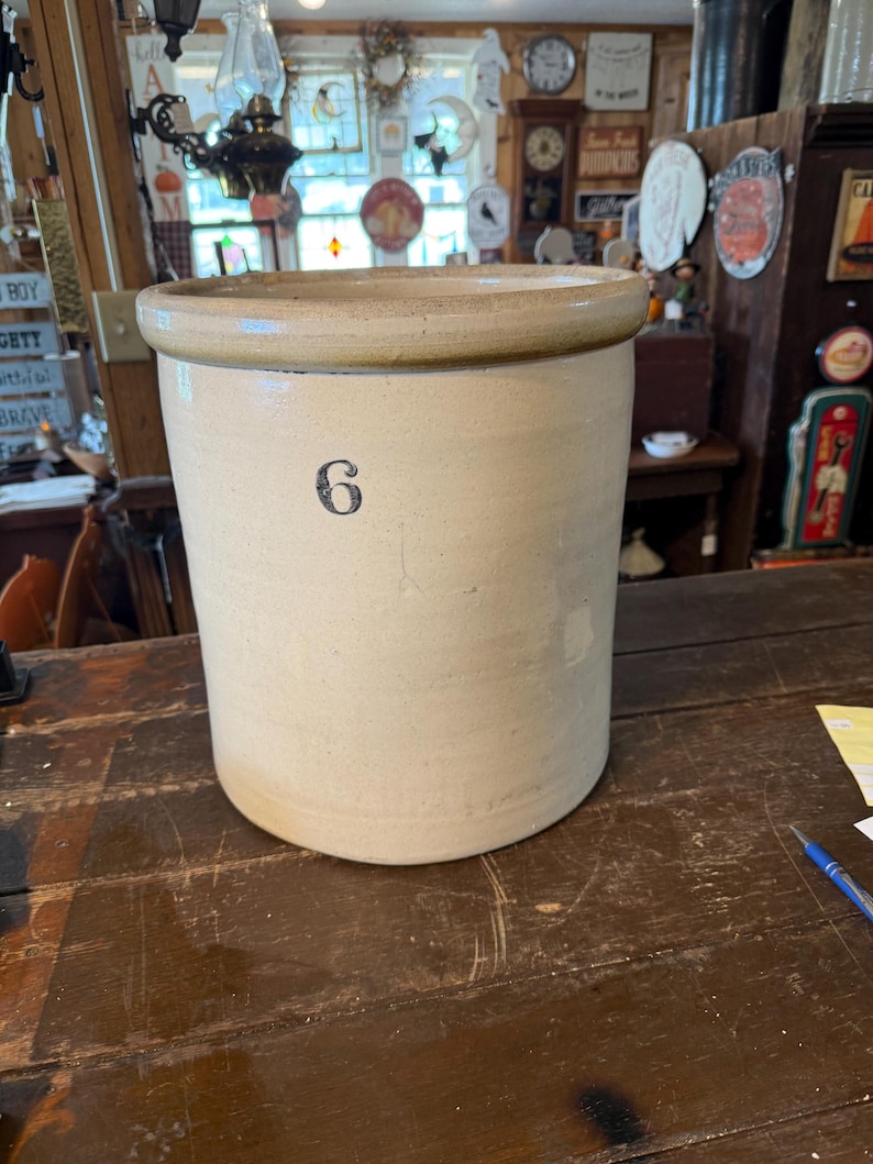 Antique 6 Gallon Crock - Etsy
