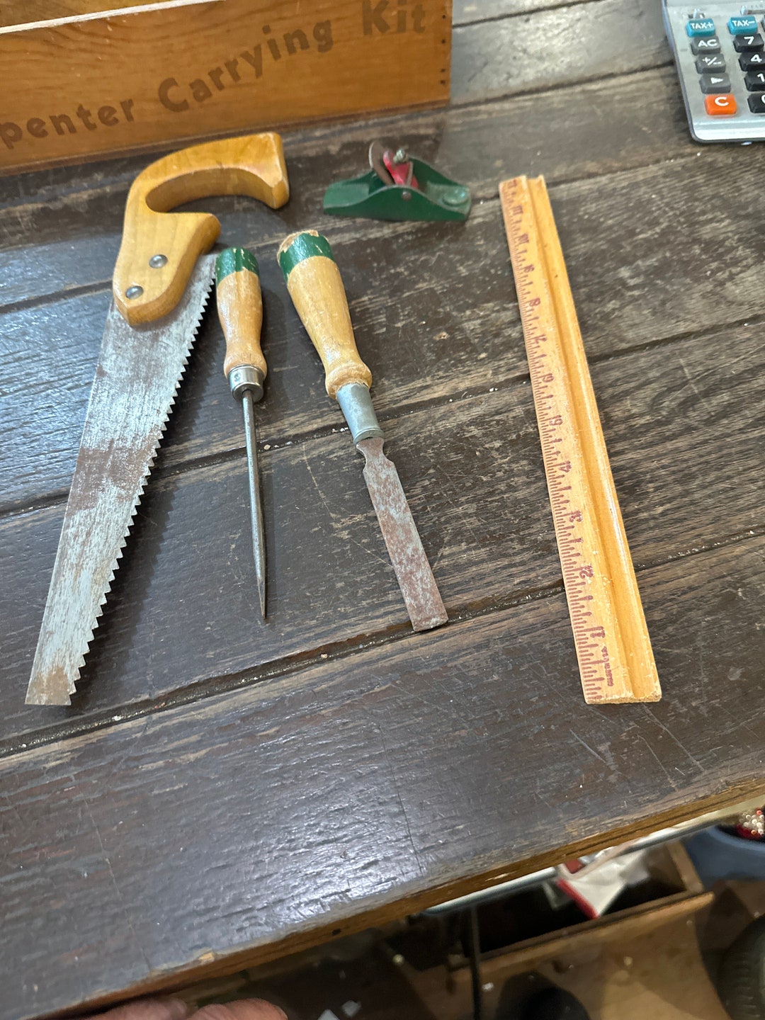 Vintage Older Wooden Junior Carpenter Carrying Toy Kit. - Etsy