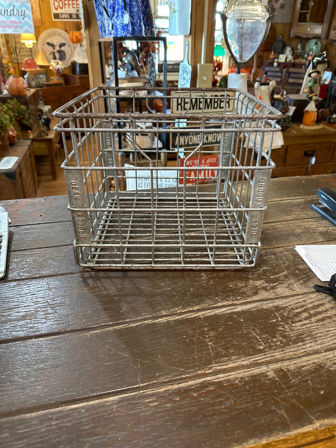 Vintage Steel Deans Farm Milk Crate - Etsy