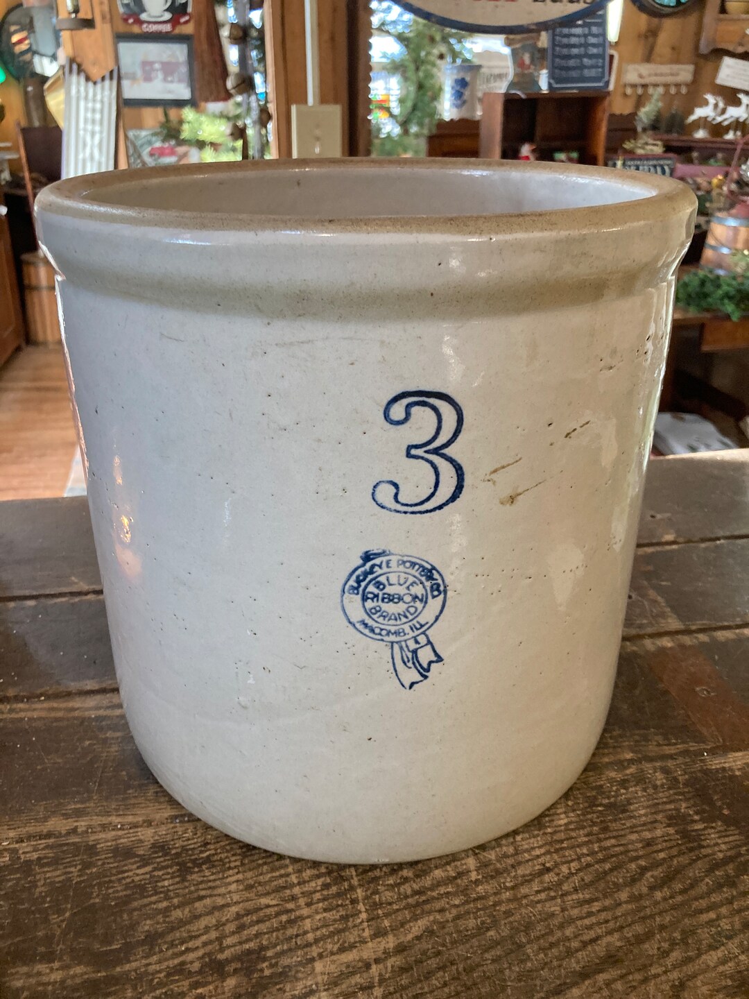 Antique 3 Gallon Buckeye Macomb Illinois Crock - Etsy