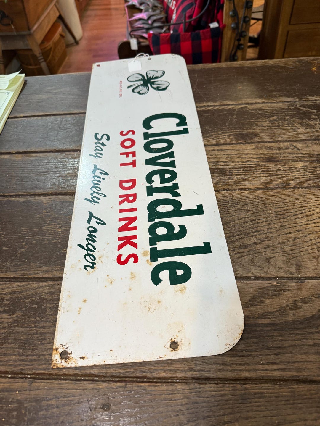 Vintage Older Clover Dale Soda Sign Double Sided - Etsy