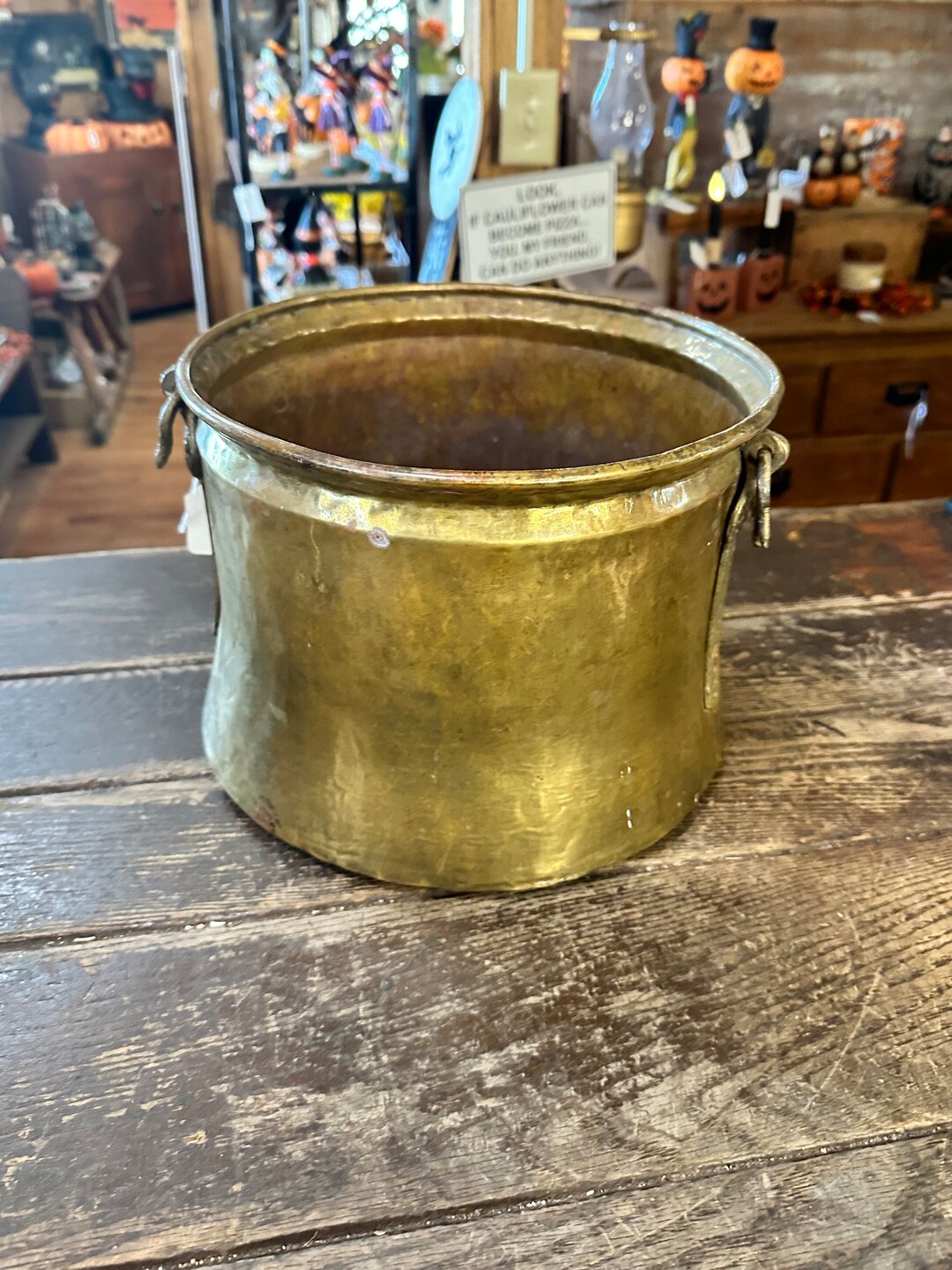 Rare Antique Brass Milk Pail Bucket - Etsy