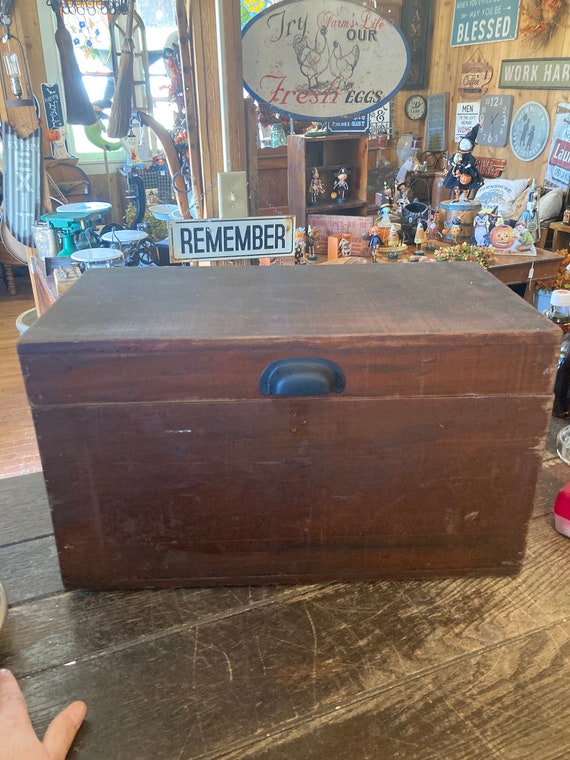 Antique Early Primitive Wooden Document Box or Tool Box - Etsy