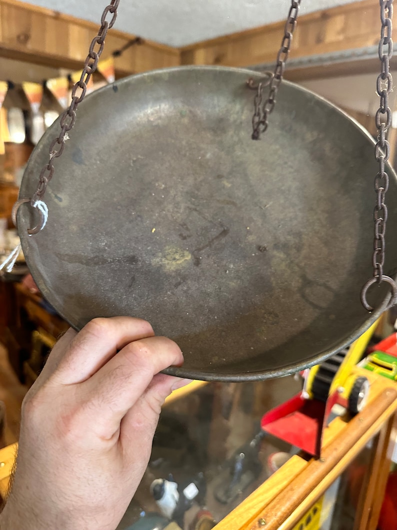 Antique Early Brass General Store Double Pan Scale - Etsy