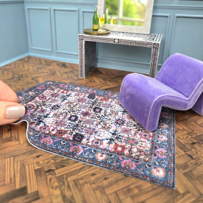 1/12 Purple Rug - Etsy UK
