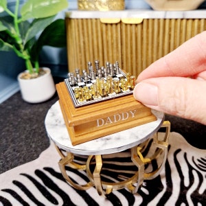 Personalised Chess Set for a Modern 12th Scale Dollshouse, Diorama or ...