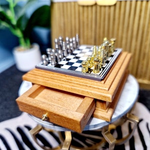 Personalised Chess Set for a Modern 12th Scale Dollshouse, Diorama or ...