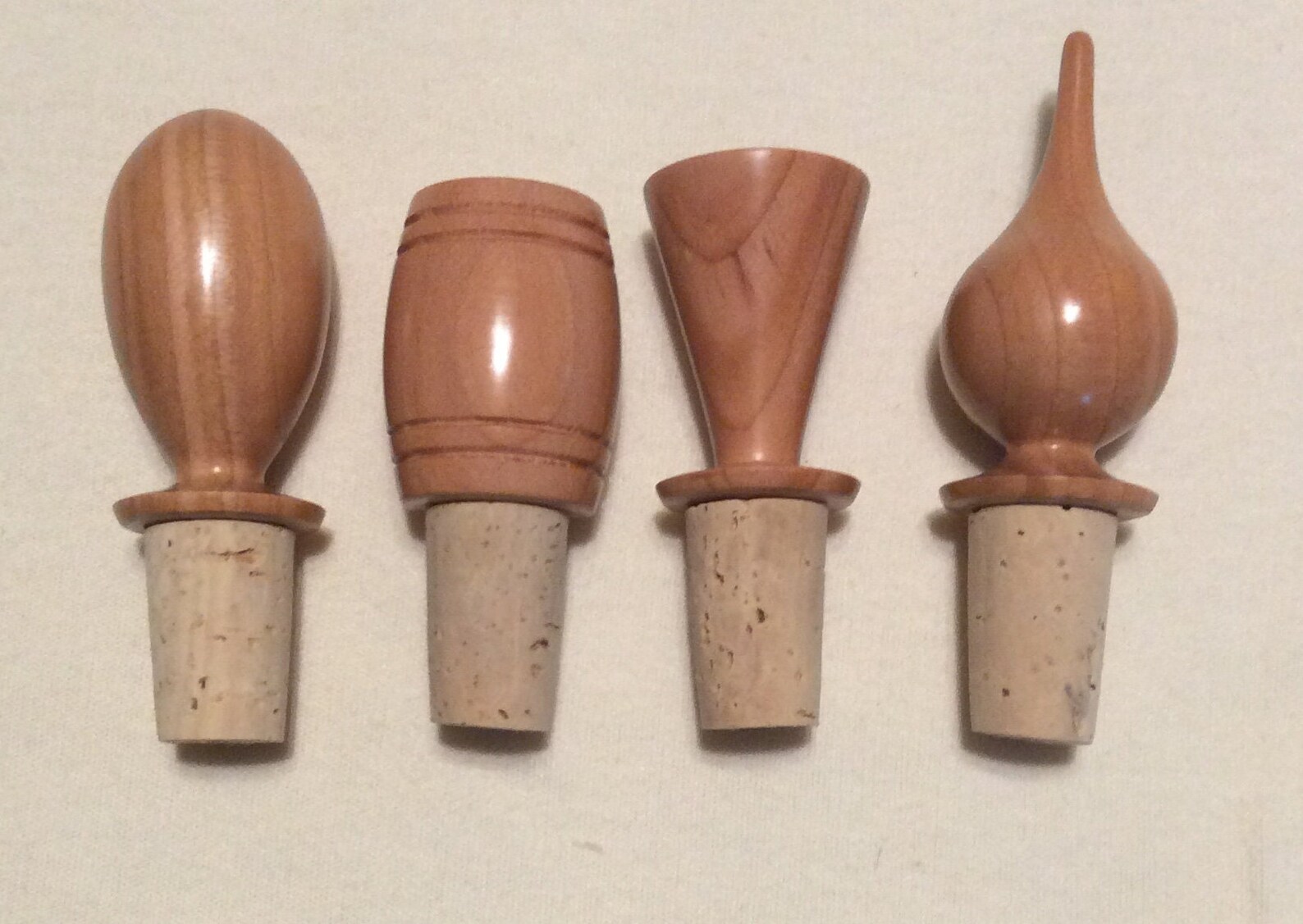 Handmade Lathe-turned Douglas Fir Wine Bottle Stoppers - Etsy