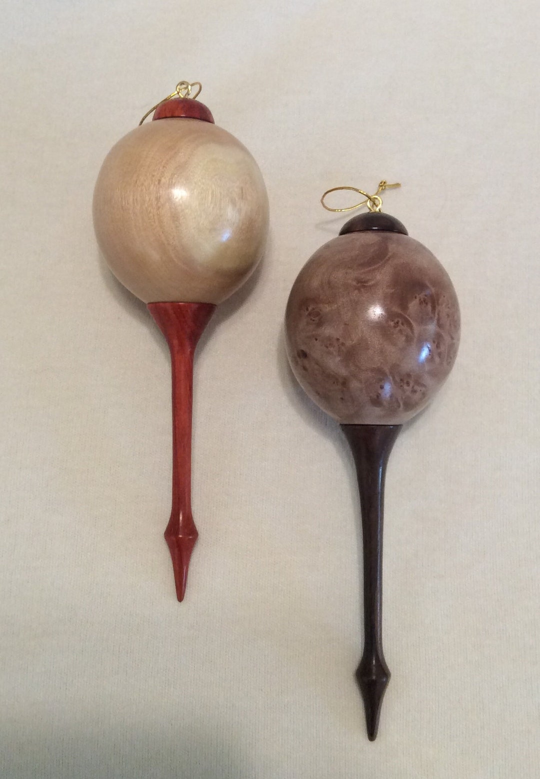 Handmade Lathe-turned Wooden Christmas Ornaments - Etsy