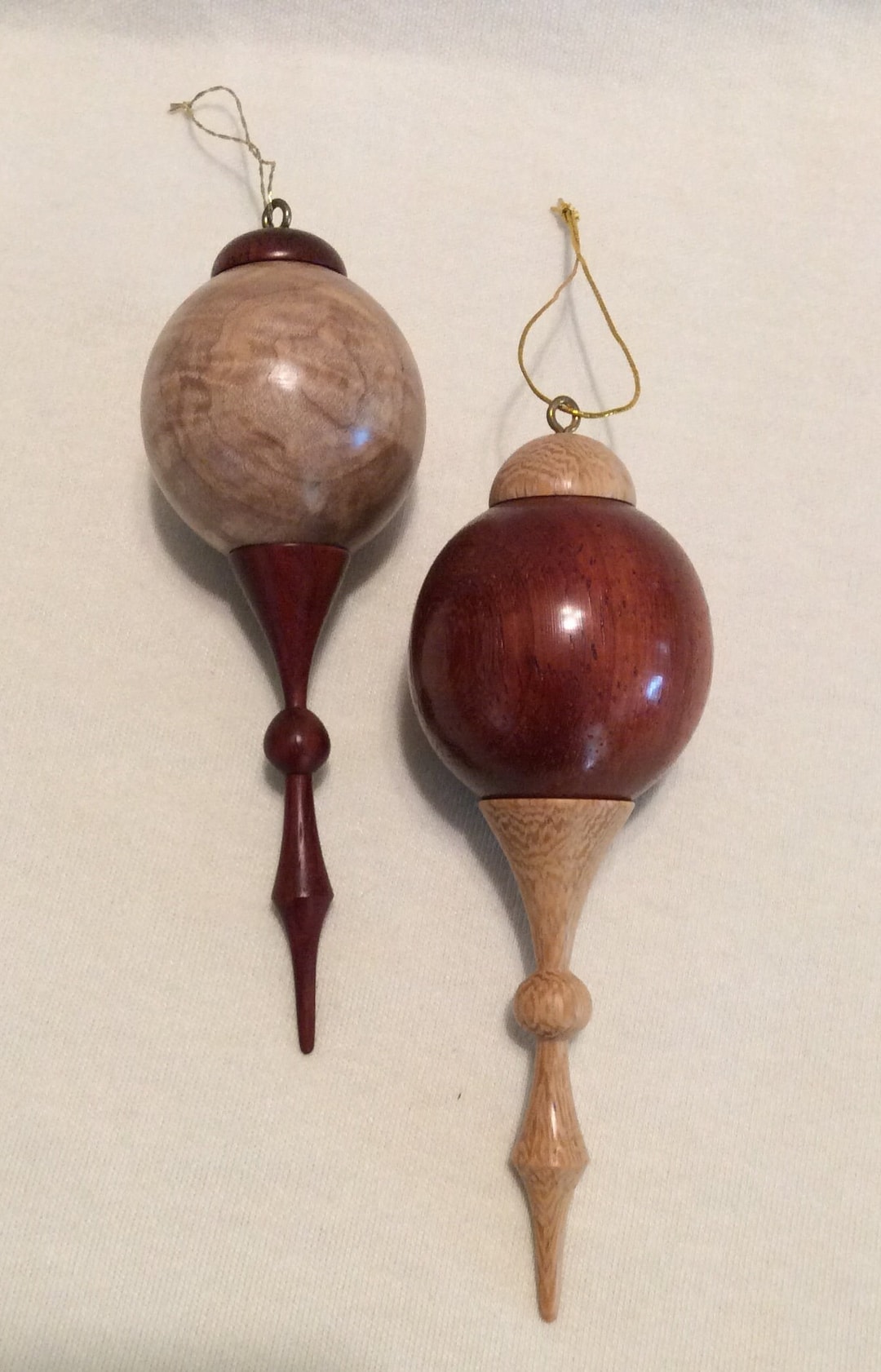 Handmade Lathe-turned Wooden Christmas Ornaments - Etsy