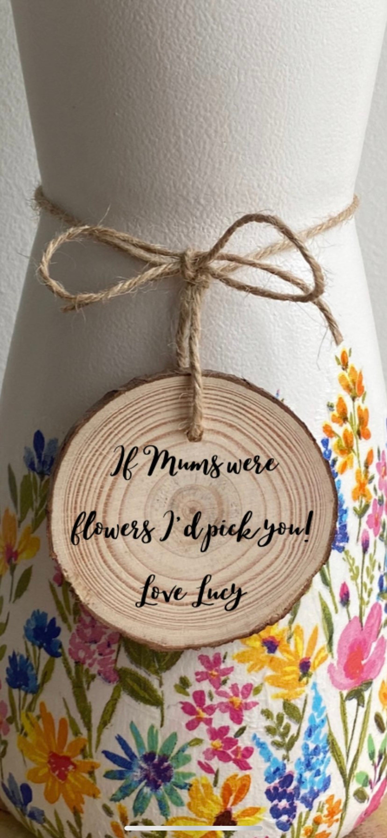 Personalised Mothers Day Vase Mothers Day Gift Floral Vase - Etsy UK