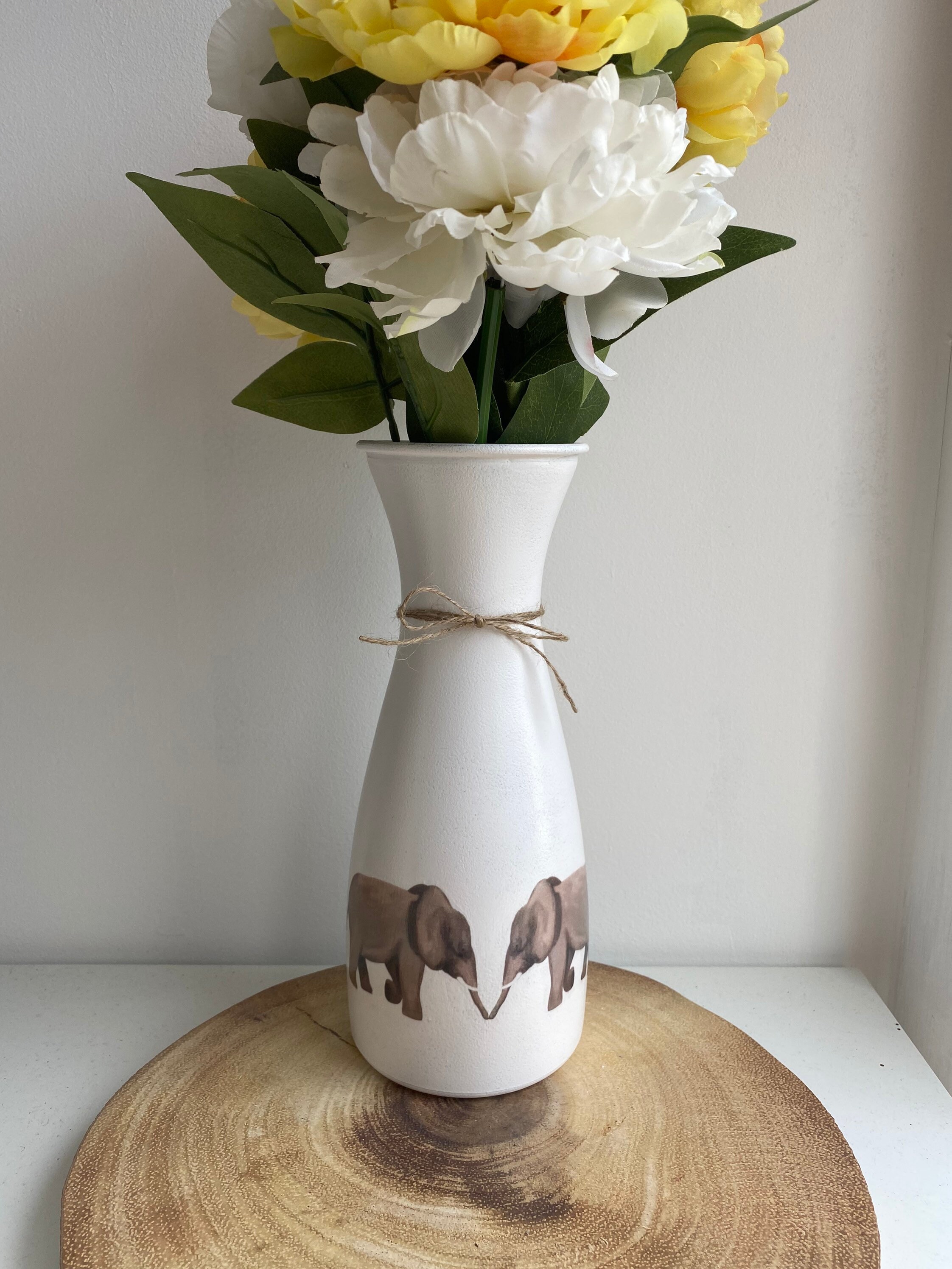 Elephants Vase Elephants in Love Vase Elephant Lover Gift - Etsy UK