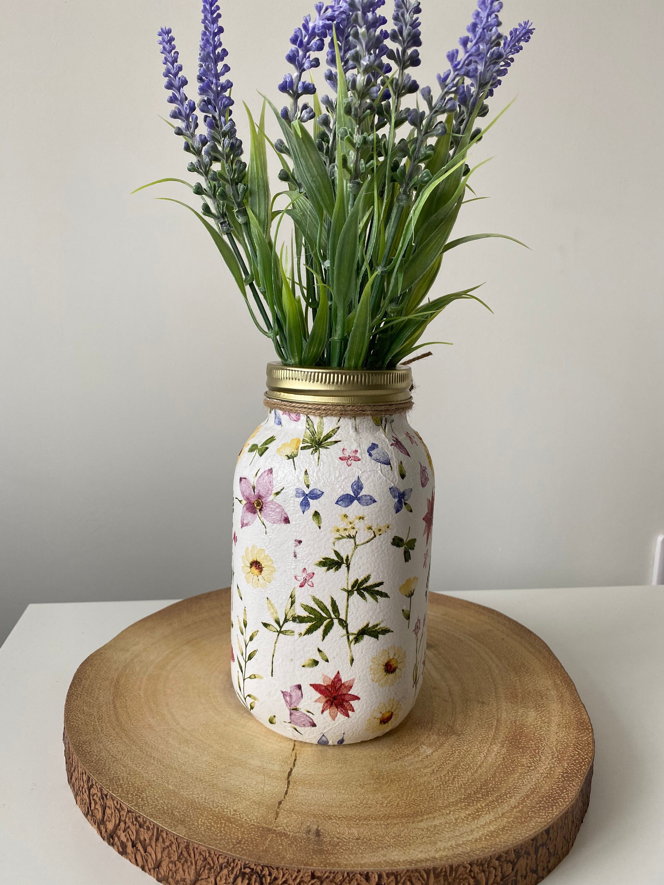 Floral Storage Jar With Lid Utensil Pot Biscuit Jar - Etsy UK