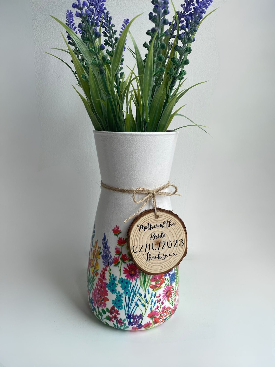 Personalised Mother of the Bride Vase, Floral Vase, Gift for the Mother ...