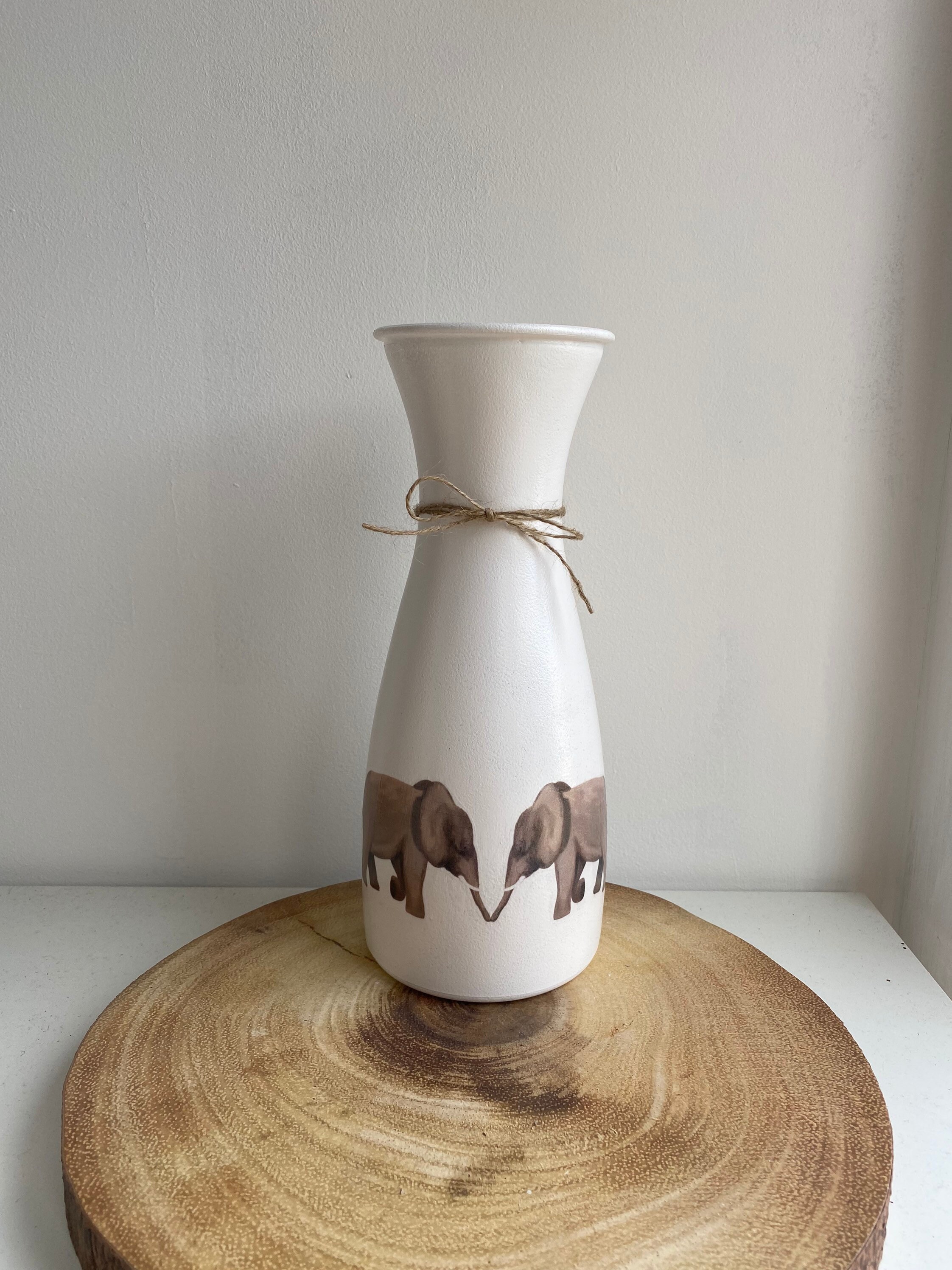 Elephants Vase Elephants in Love Vase Elephant Lover Gift - Etsy UK