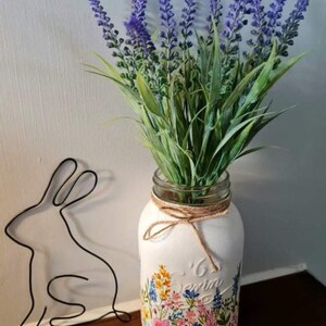 Bunny Wire Shape Rabbit Wire Wall Decor Spring Home Decor - Etsy