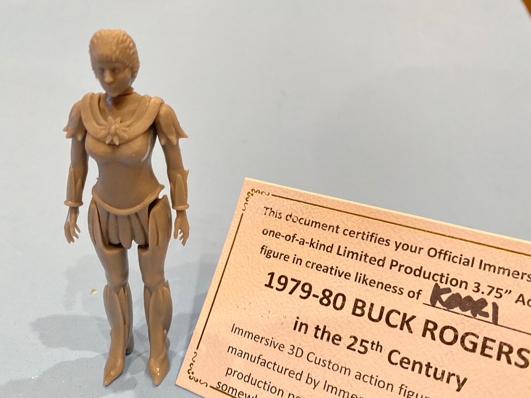 BUCK ROGERS KOORI Custom Silver Poseable/posable Action Figure 4 Inch ...