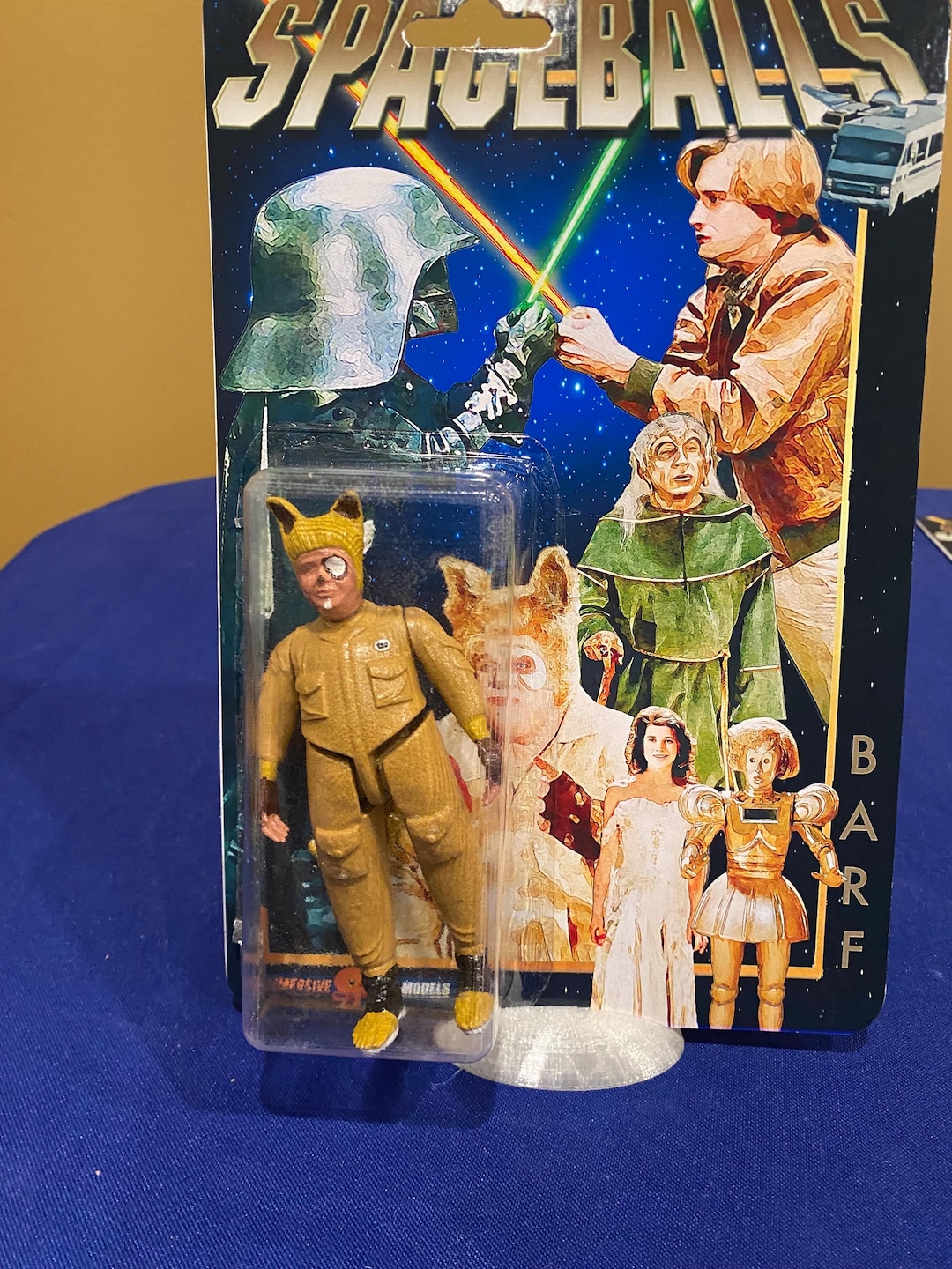 SPACEBALLS Barf Custom Posable Action Figure 3.75 Hand Painted on Card ...